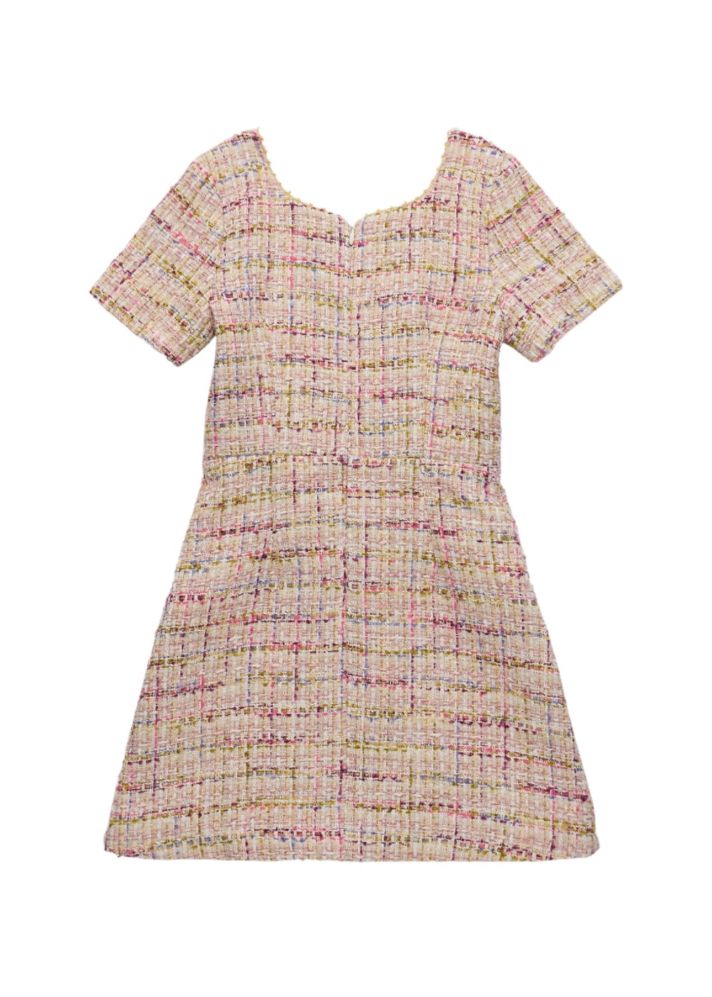 KatieJ NYC Tween Anna Mini Tweed A-Line Dress | CAKEWISH